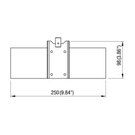 Spare part Rubber vane 98 x 250mm [M] rubber, RN 3000/ RN 6000 (fg400565)