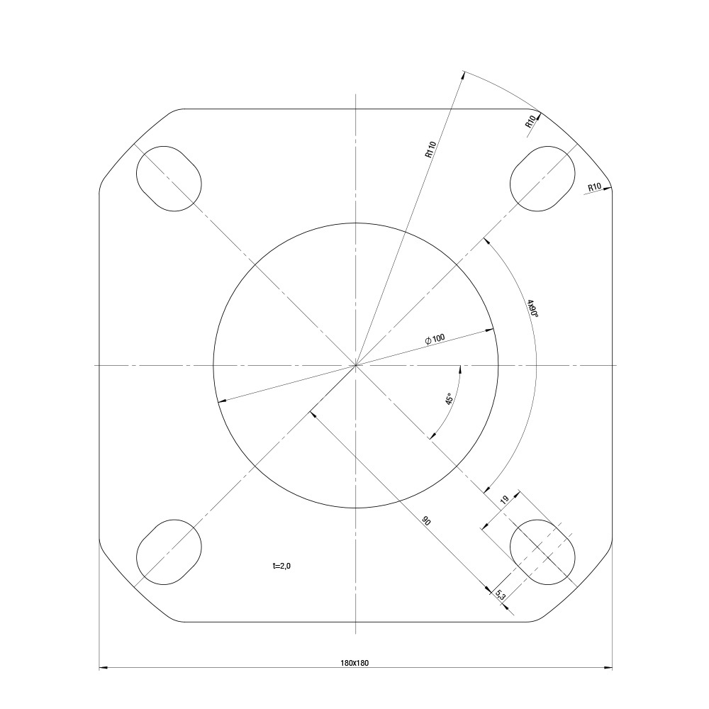 Flange sealing DN100 / 4" AFM30 +250°C (482°F), NB 3000 (di300108)